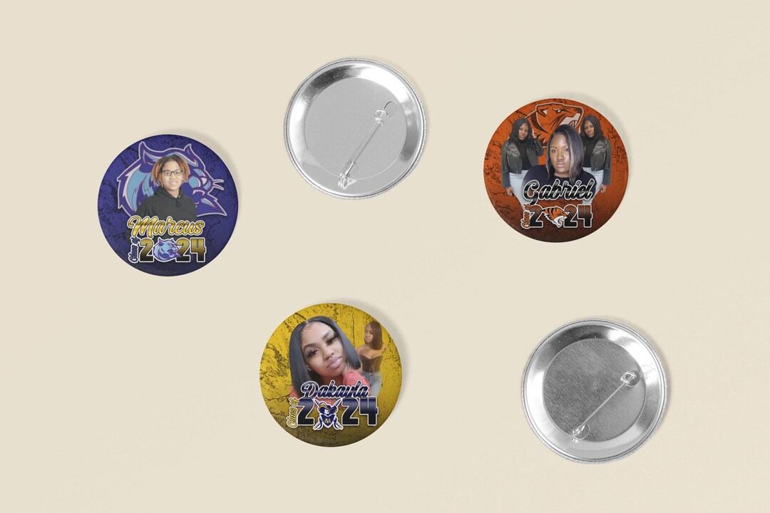 Customizable Button Pins - Etsy