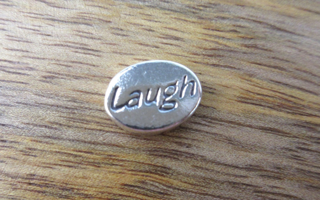 Sterling Silver Message Bead - Laugh - 11x1.8mm - Etsy