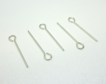 10 Sterling Silver 2 Inch 24ga Eye Pins, Z6 - Etsy