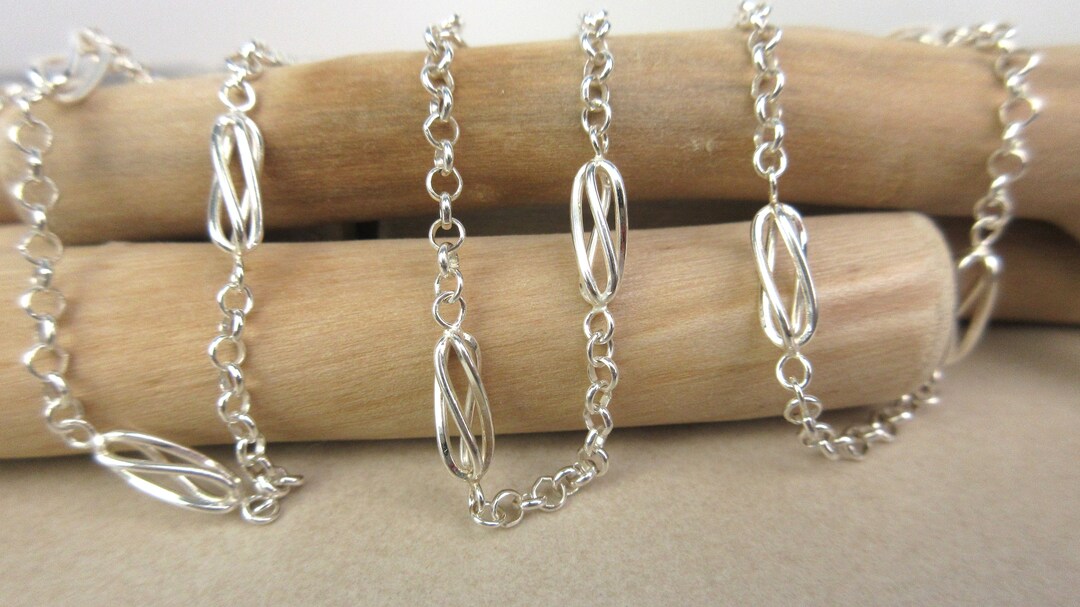 Sterling Silver Filigree Cage Cable Chain - 10x4mm - Etsy