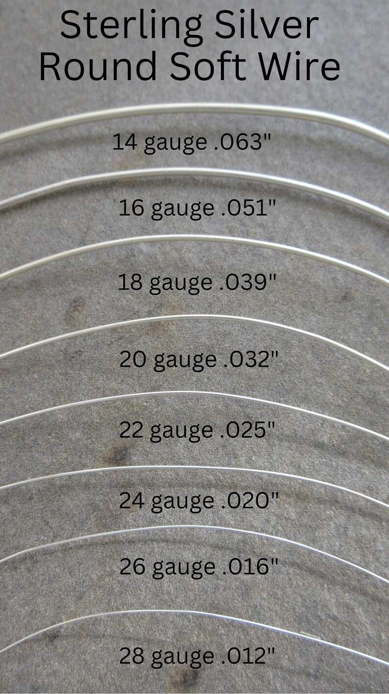 Sterling Silver Soft Round Wire - 14ga to 26ga - Etsy