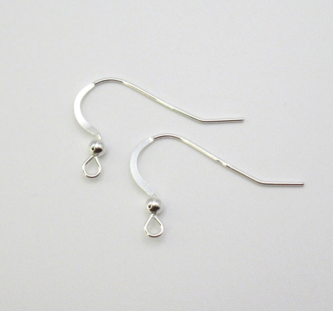 Silver Filled Round Wire Flat Ear Wires (22 Ga) W/ 3mm Ball - Etsy