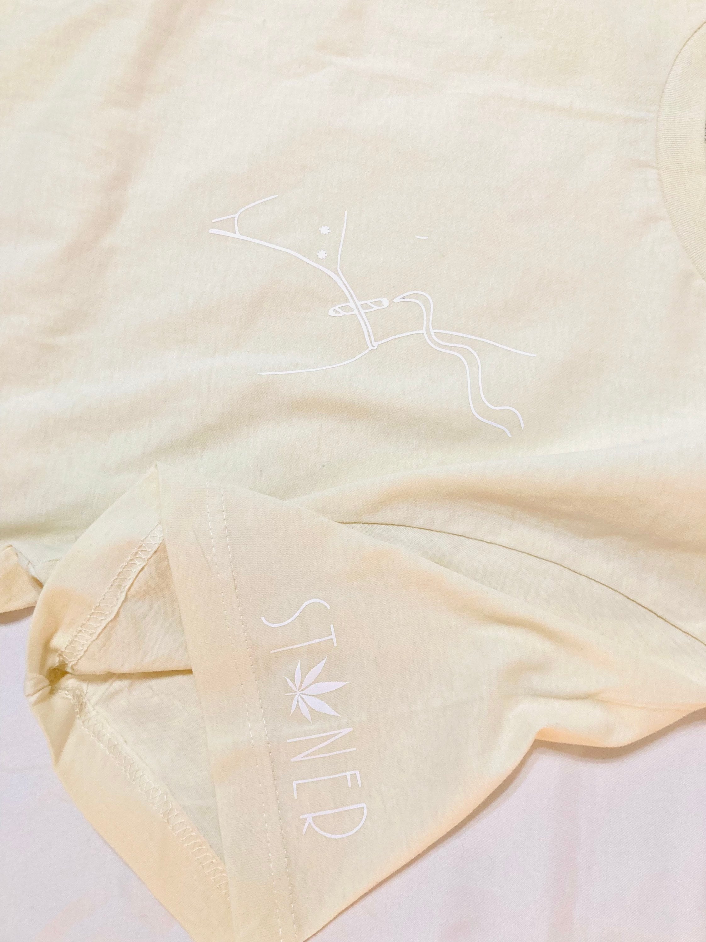 Pale Yellow Skimpy Smoker Stoner Tee - Etsy