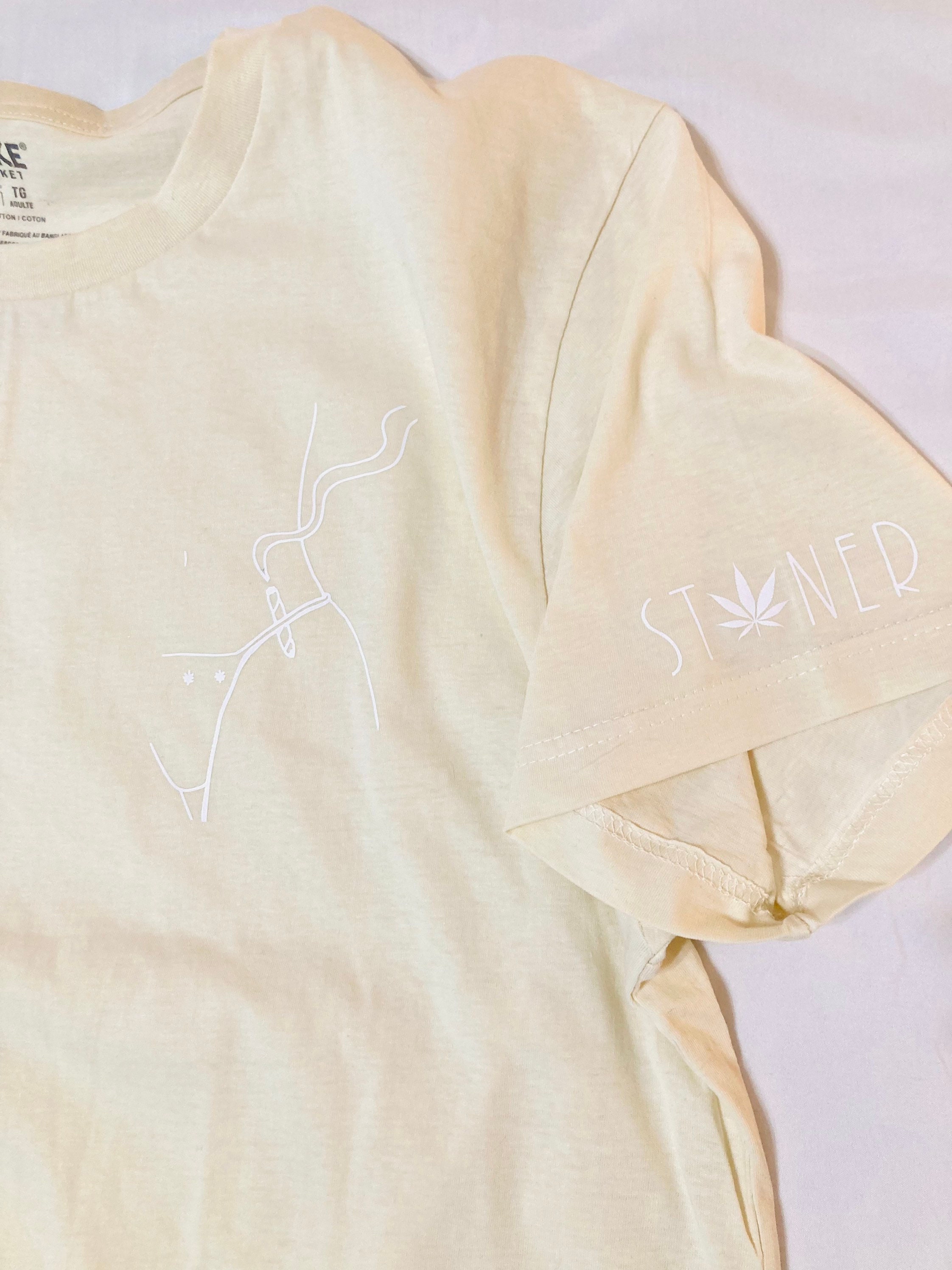 Pale Yellow Skimpy Smoker Stoner Tee - Etsy