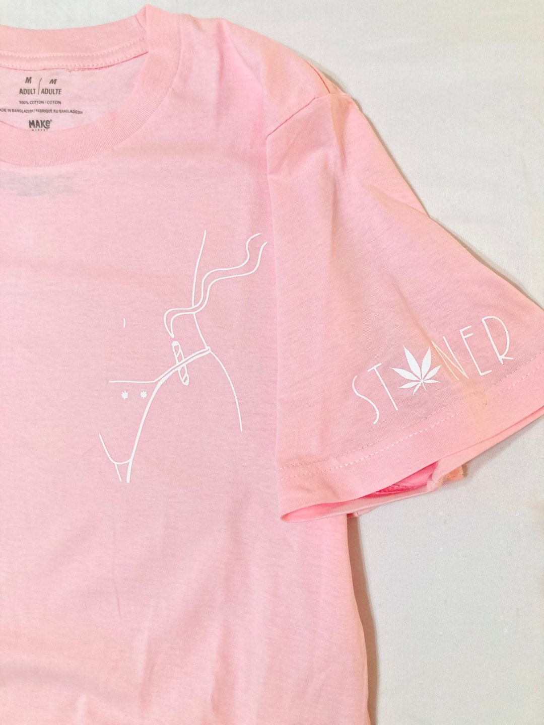 Baby Pink - Skimpy Smoker - Stoner Tee - Etsy