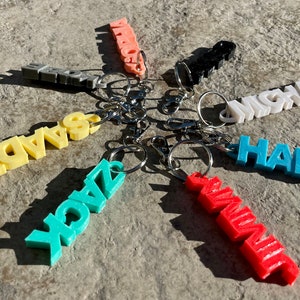 Personalized Custom Name Tag, Keychain, Keyring, Zipper Pull, Luggage ...