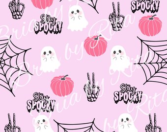 Pastel Halloween Seamless Pattern Halloween Digital Paper - Etsy