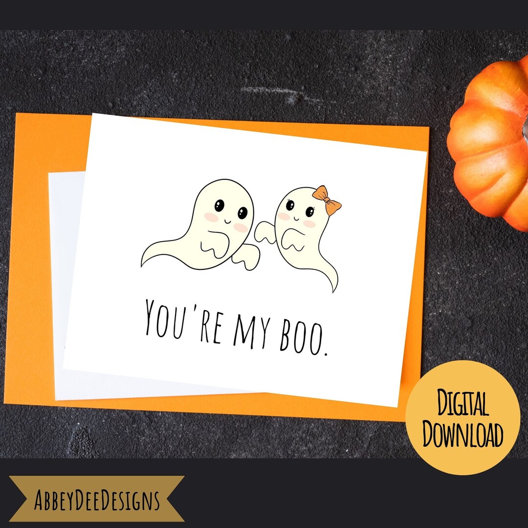 Funny Ghost Halloween Card: My Boo Sarcastic Greeting (digital Download ...