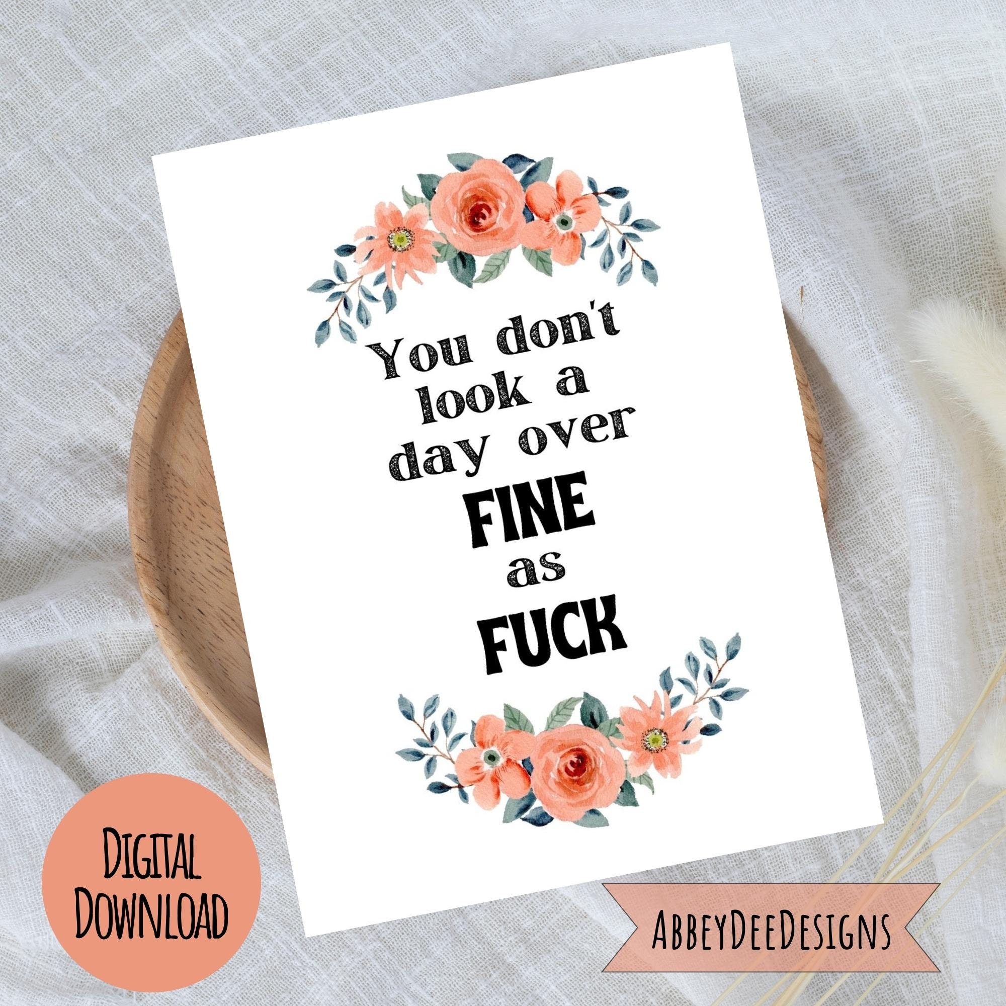 Funny Printable Birthday Card, Cards for Friends, You Don't Look a Day ...