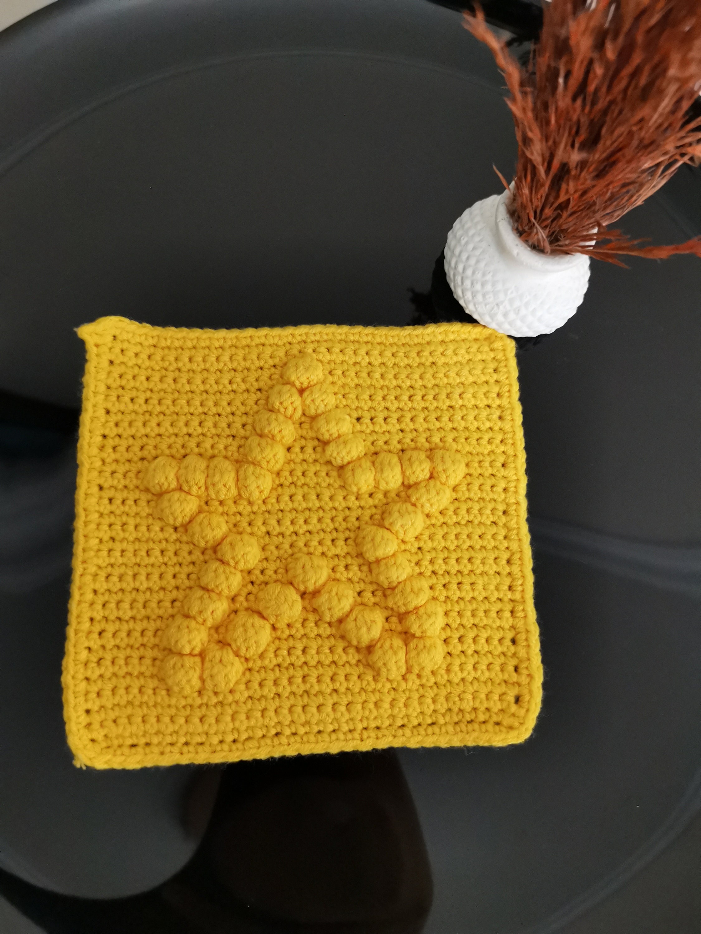 Bobble Squares Crochet Pattern , Bobble Heart , CROCHET PATTERN, Bobble ...