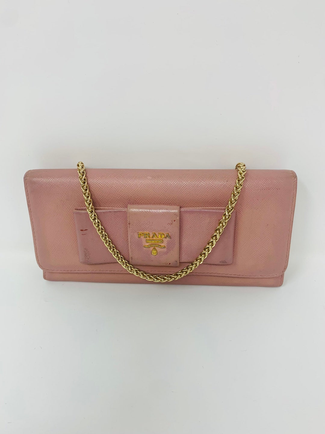 Authentic Prada Pink Bow Wallet - Etsy