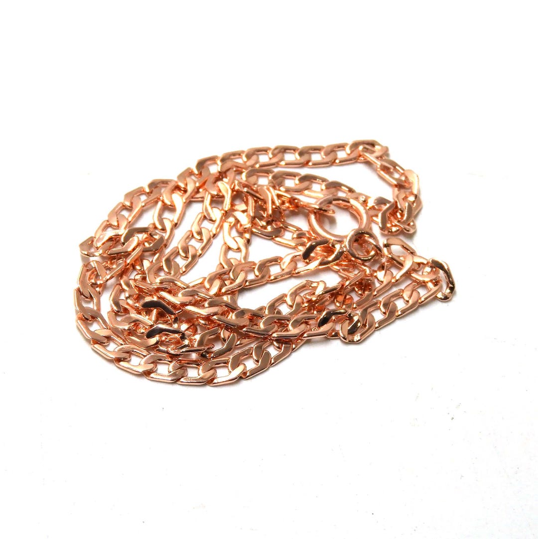 100 & Pure, Pure Copper Chain Necklace, Pure Copper Curb Chain, Solid ...