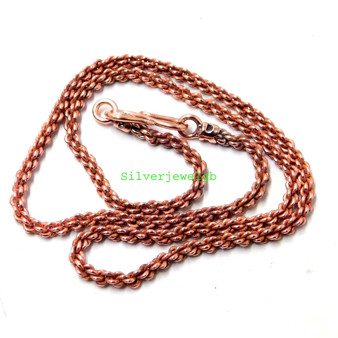 Pure Copper Rope Chain, Solid Copper Rope Chain Necklace, Copper ...