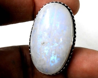 Large Moonstone Ring - Etsy