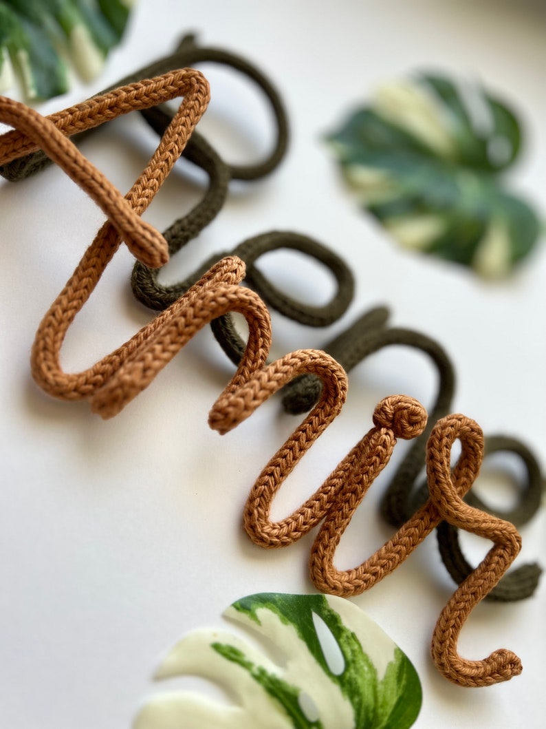 Custom Knitted Wire Name Sign: Nursery Decor, Wall Hanging - Etsy