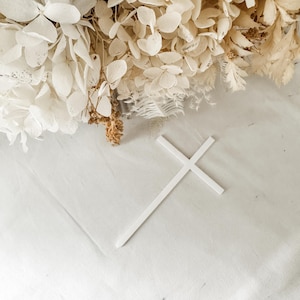 Personalised Name & Cross Cake Topper - Cake Fropper - Baptism ...