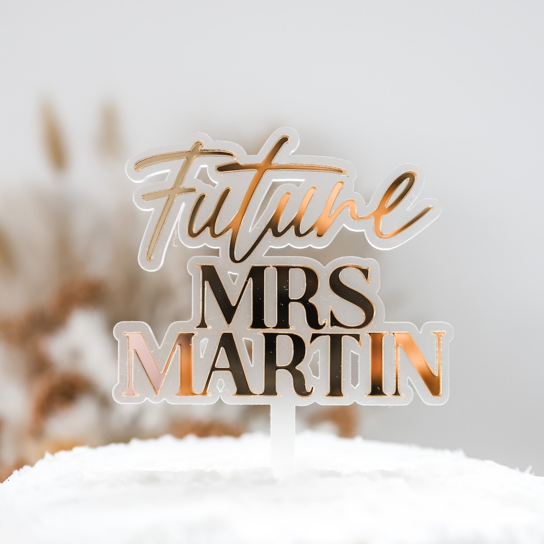 Future Mrs Personalised Cake Topper | Bridal Shower Cake | Bride to Be ...