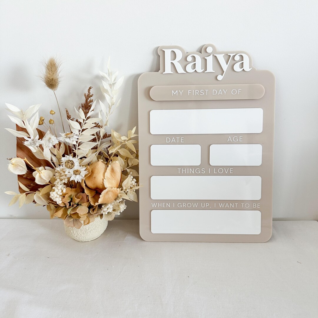 First Day Board - Milestone Sign - First Day Last Day - Photo Prop ...