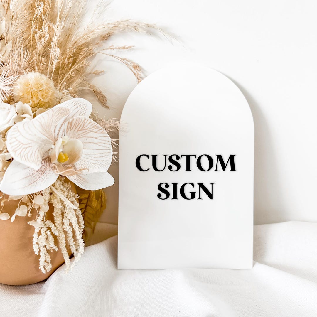 Custom Arch Sign Weddings Birthday Engagement Baby Shower Personalised ...