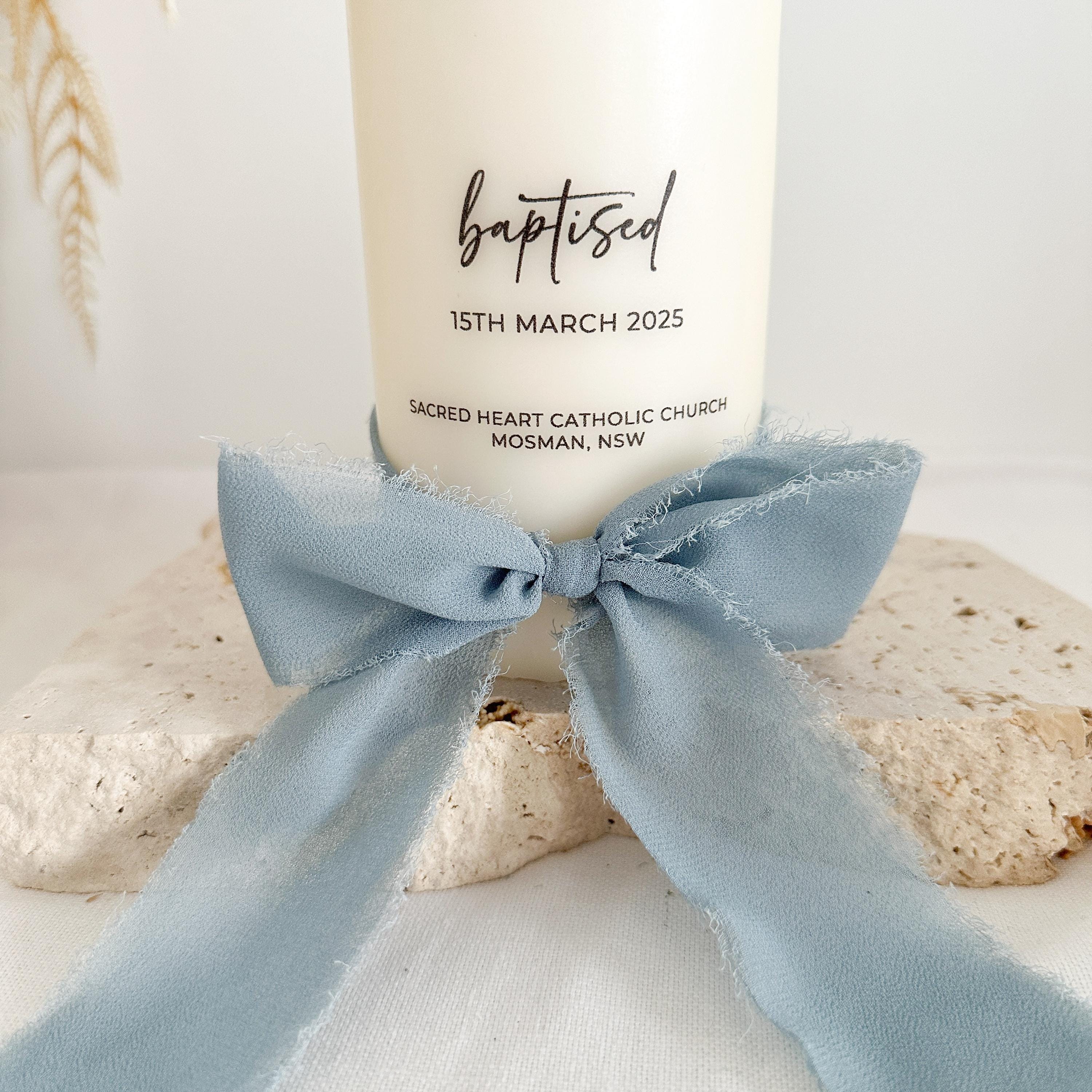 Baptism Candle - Christening - Personalised Religious Candle - Etsy ...