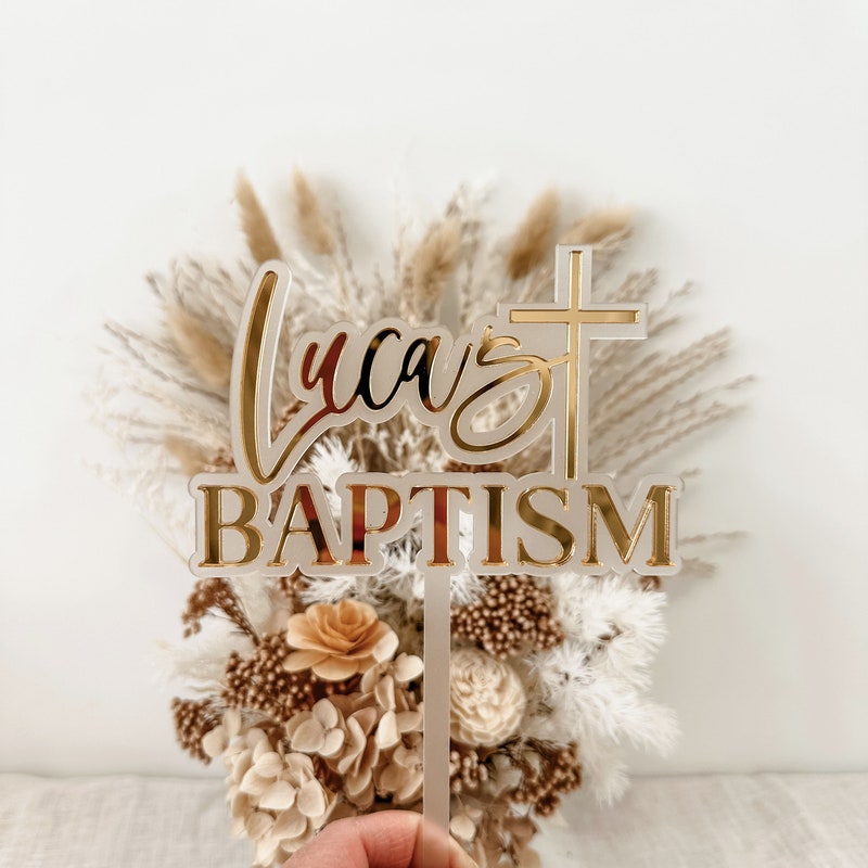 Baptism Cake Topper - Etsy