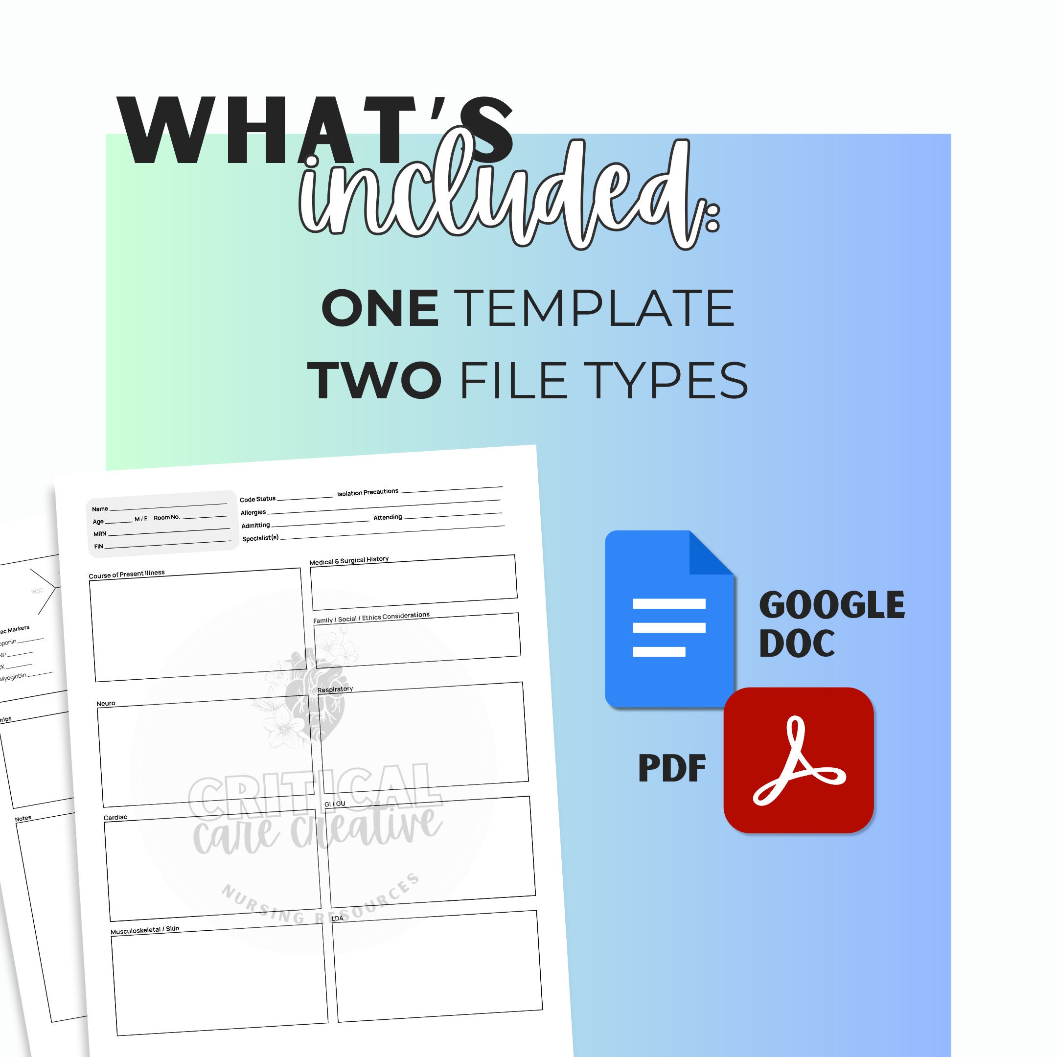 Nursing Report Sheet General Systems Report Sheet ICU Report Sheet PCU ...