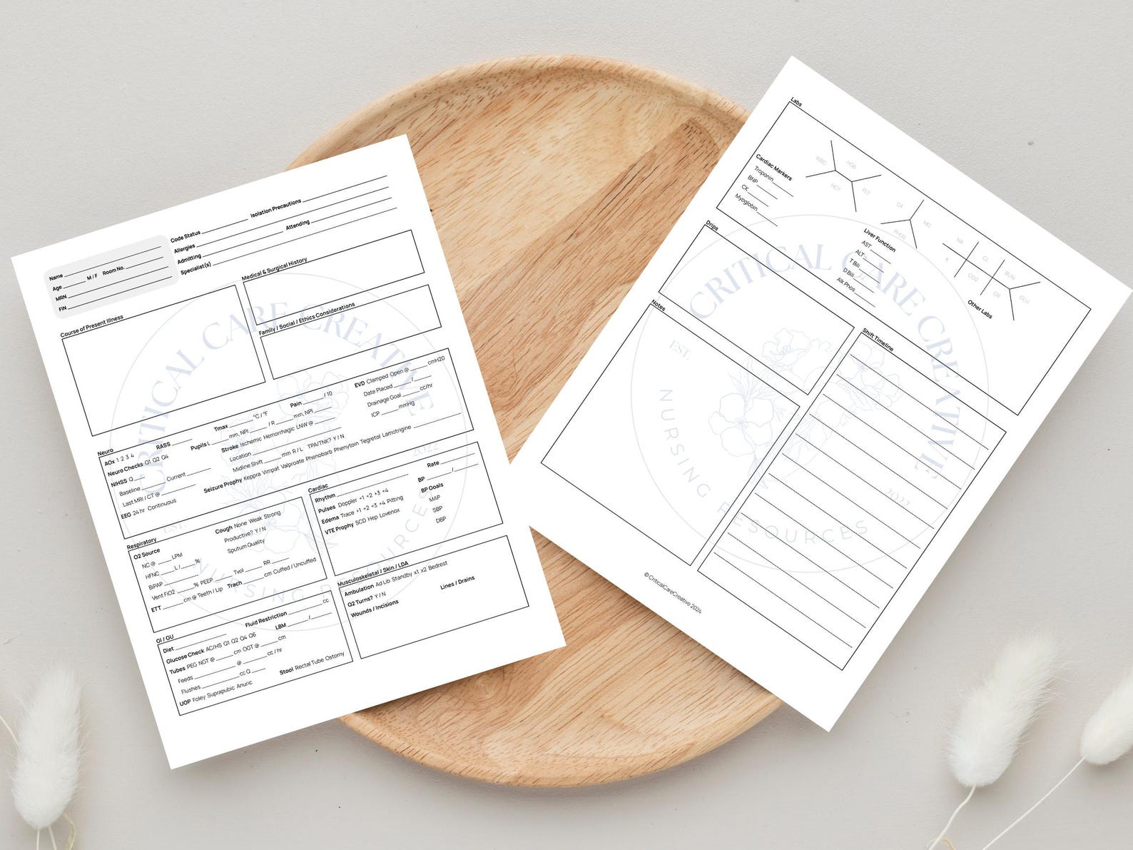 Neuro ICU Nursing Report Sheet | Customizable Template (PDF & Google ...