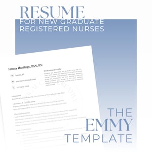 Nursing Resume Template | Nurse Resume Template | New Graduate Nurse ...
