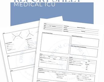 Nursing Report Sheet | Neuro ICU Report Sheet | Critical Care Report ...