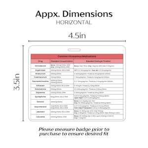Common ICU Medications Badge Buddy | Critical Care IV Drip Intubation ...