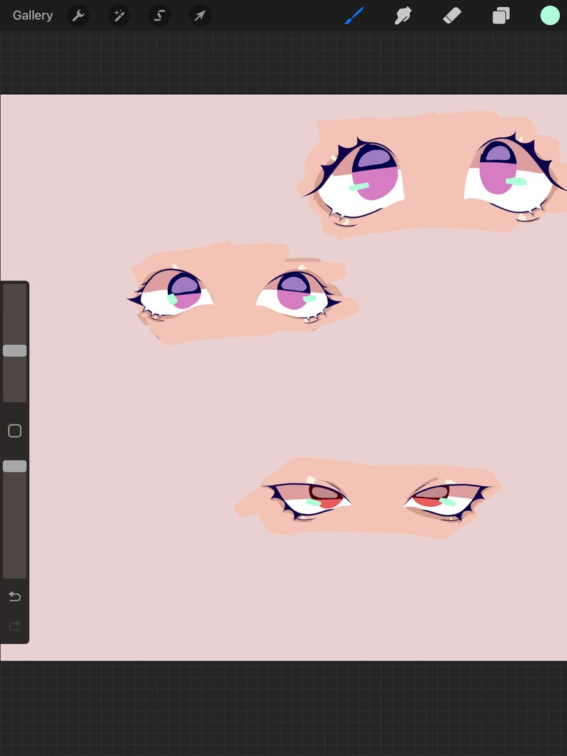 Anime Eyes Stamps Brushes Procreate Only digital Art Digital Product ...