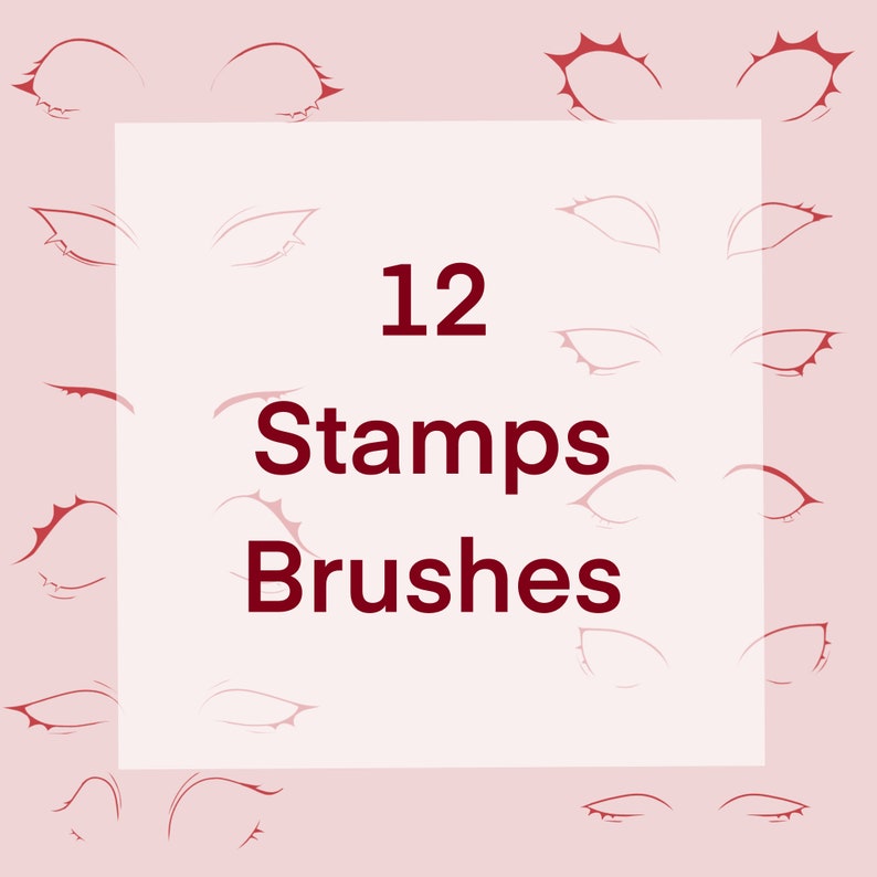Anime Eyes Stamps Brushes Procreate Only digital Art Digital Product ...