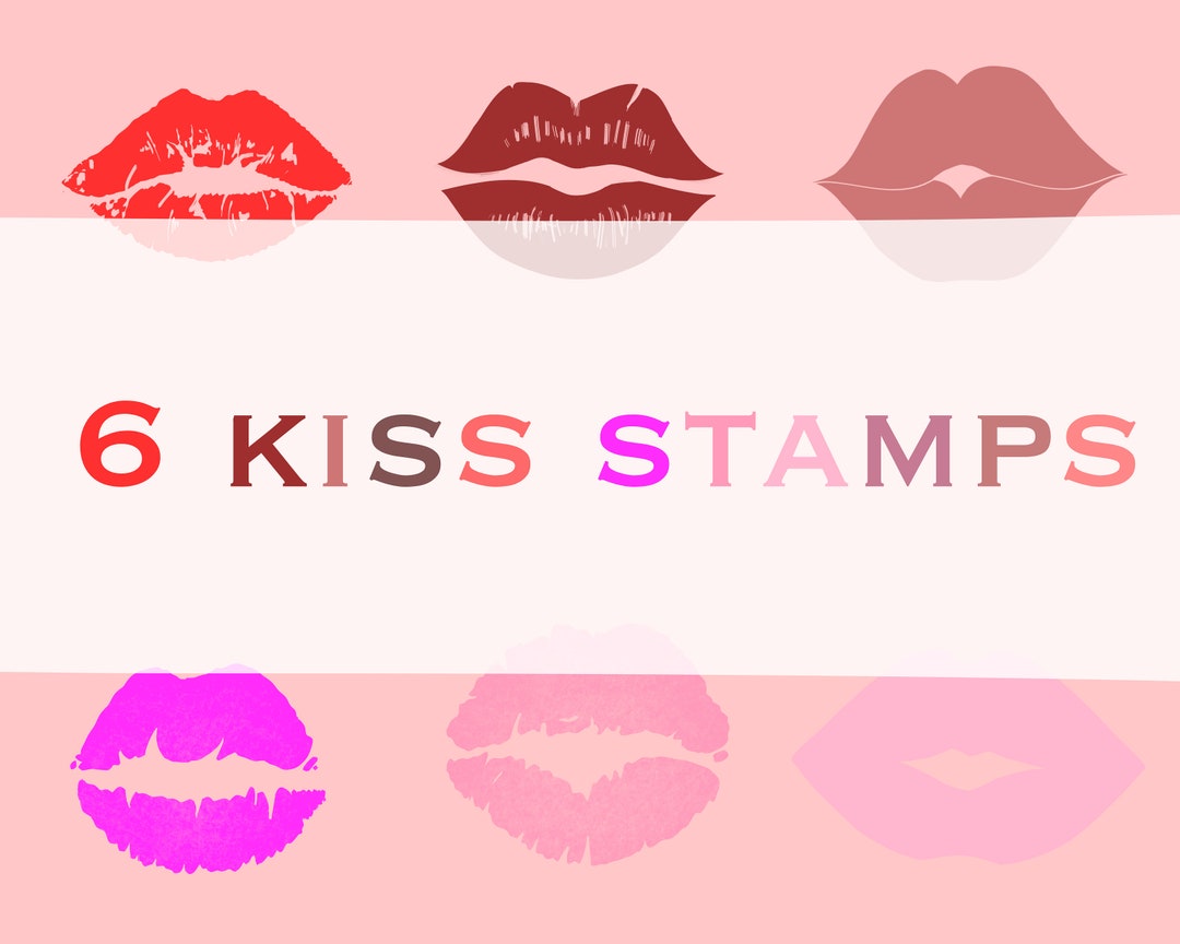 6 Kiss Stamps Brushes | Procreate Only | Digital Art | Lips Stamps ...