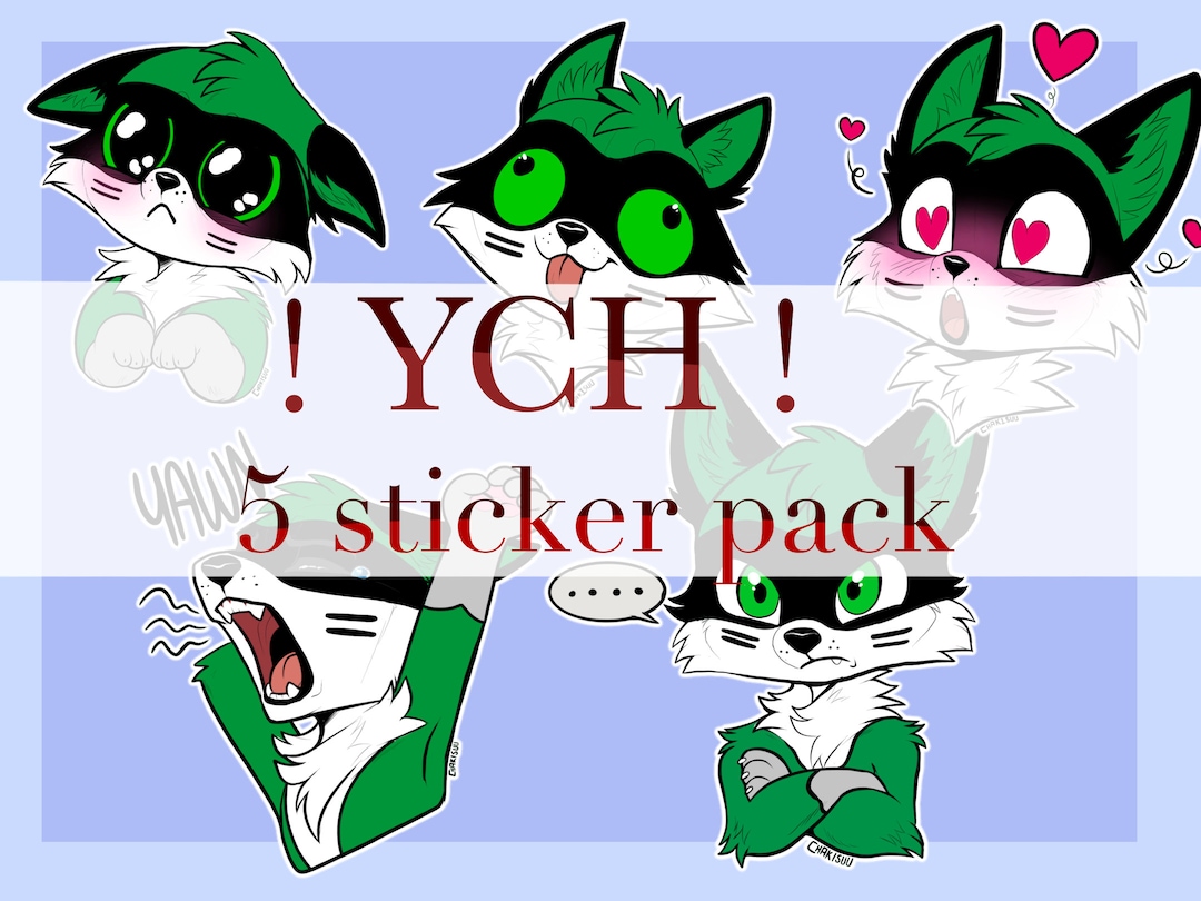 5 Telegram DIGITAL Stickers | Ych | Furry | Canine | Feline | Your ...