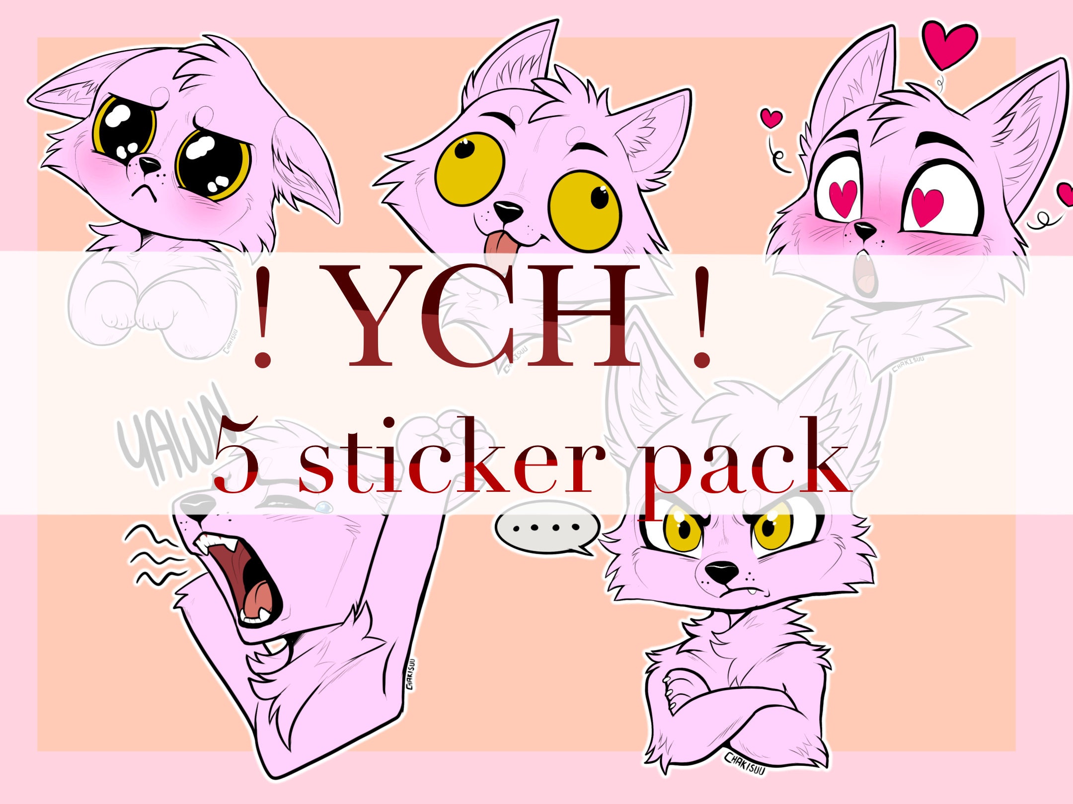 5 Telegram DIGITAL Stickers | Ych | Furry | Canine | Feline | Your ...