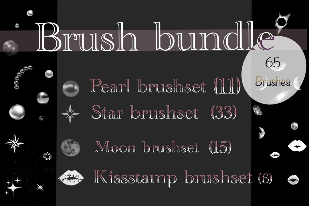Brush Bundle for Procreate|65 Brushes|4 Brushsets |stamps|christmass|digital Product | Comic ...