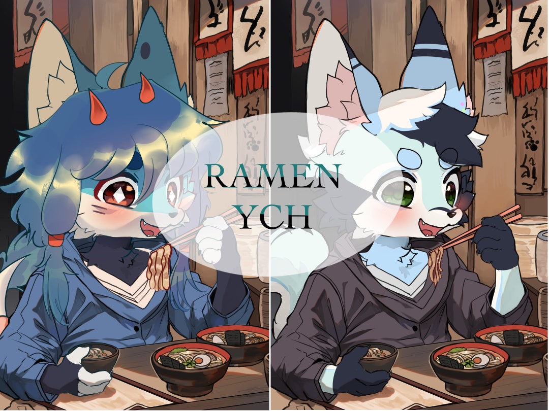 Ramen YCH | Furry Ych | Anthro | Your Character Here | Basefill - Etsy