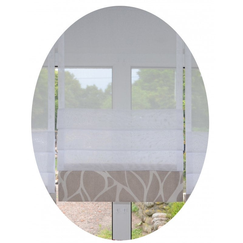 Moderne Design Gardine Muster Scheibengardine Raffrollo Klettband ...