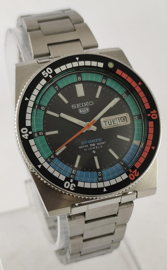 Vintage Seiko Regatta Diver Automatic Grey Dial Cal.6… - Gem