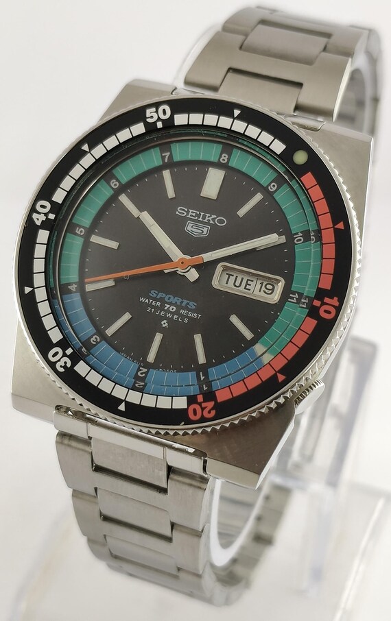 Vintage Seiko Regatta Diver Automatic Grey Dial Cal.6… - Gem