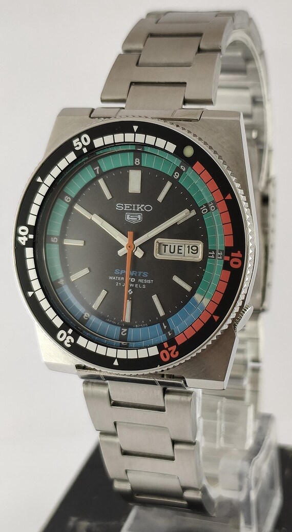 Vintage Seiko Regatta Diver Automatic Grey Dial Cal.6… - Gem