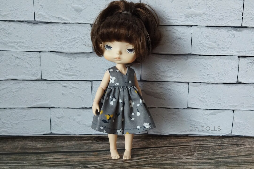 Clothes for Monst Doll, Grey Dress Holala, Outfit for Dolls Holala and ...