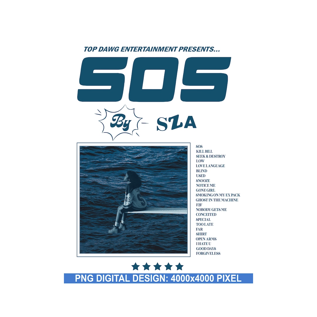 Sza Sza Sos Album Sza Sos SZA S.O.S retro tracklist S.O.S - Etsy.de