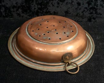 Vintage Italian Copper Strainer • Authentic Vintage 14 Cm Strainer With ...