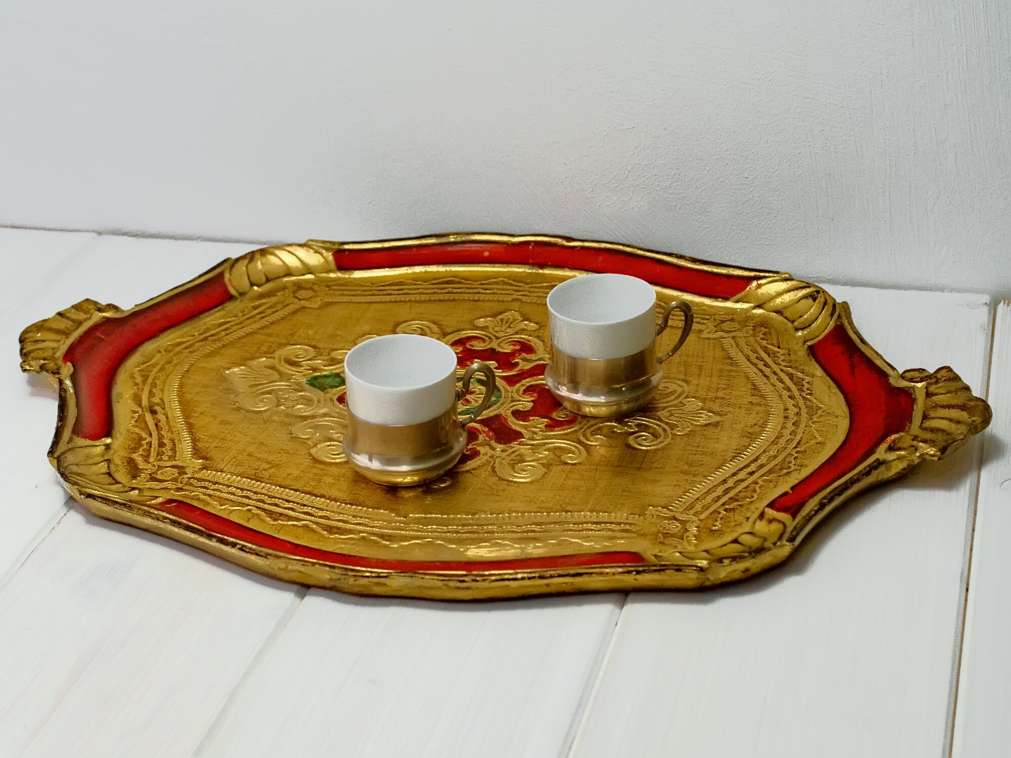 Two Small Vintage Coffee Cups Italian Tête-à-tête Coffee Set for ...