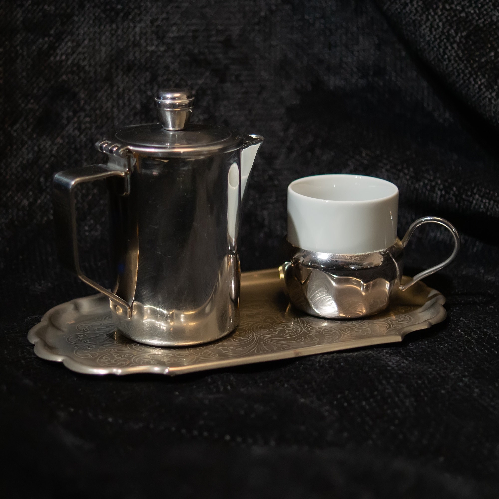 Metal Creamer With Hinged Lid Vintage Steel 150 Ml Milk Jug Will Add an ...