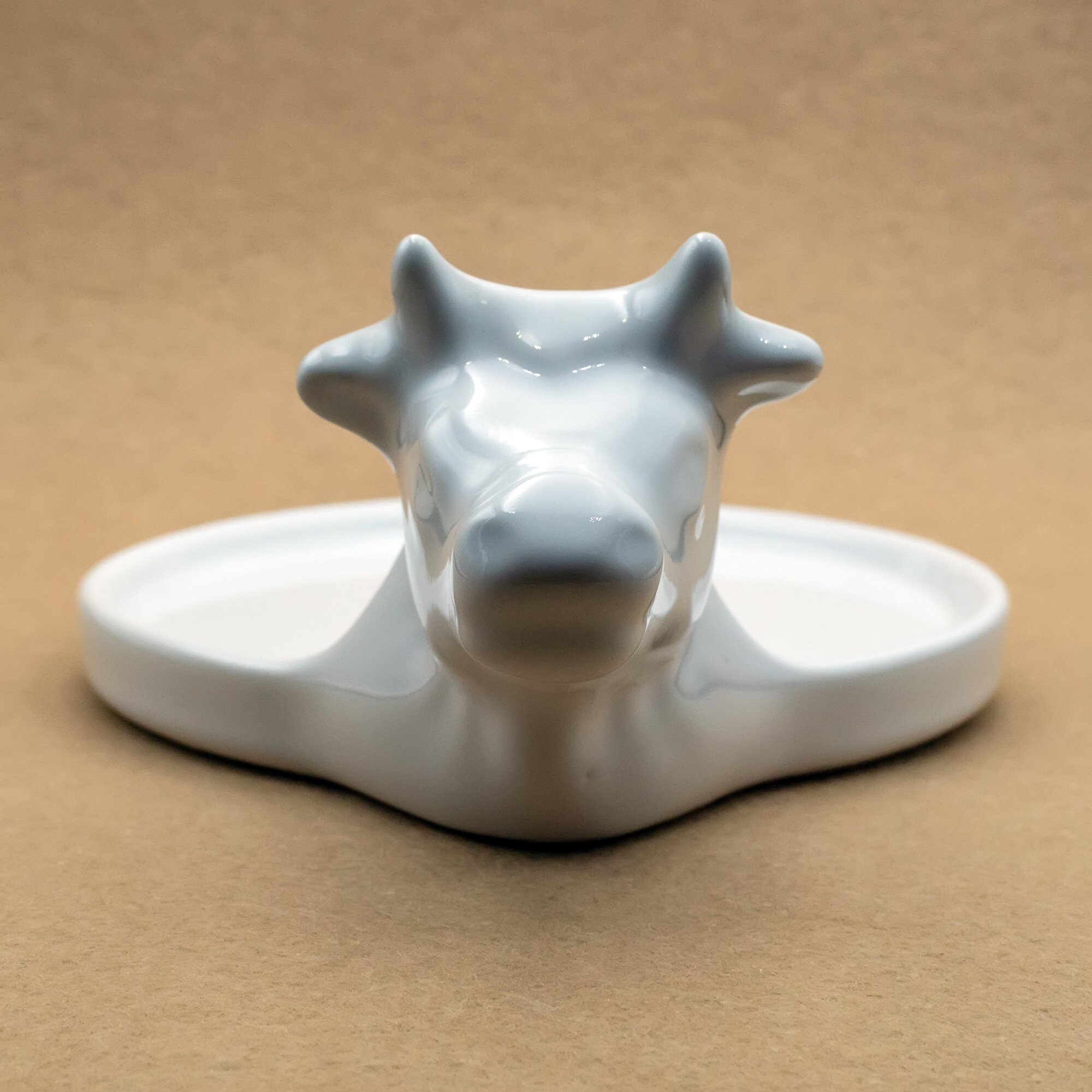 Vintage Porcelain Cow Cheese Platter: 1980s Italian Ceramic Serving ...
