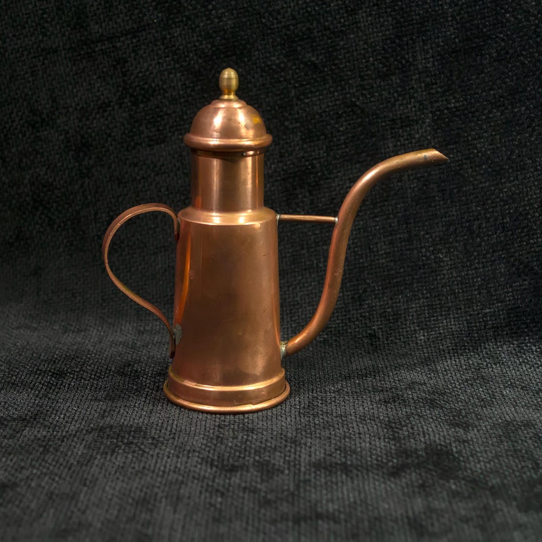 Small Copper Olive Oil Jug • Vintage Italian Copper Oil Dispenser ...