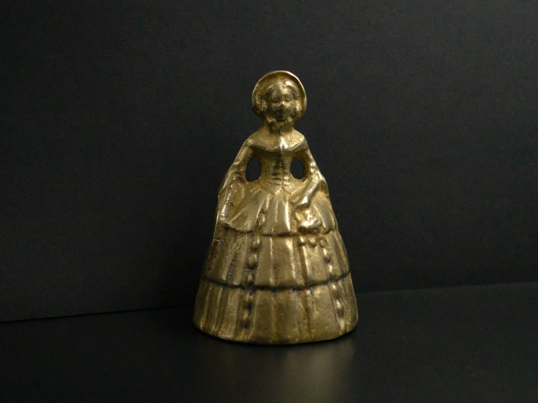 Antique Brass Lady Bell Woman Shaped Tea or Dinner Bell. Italy, First ...