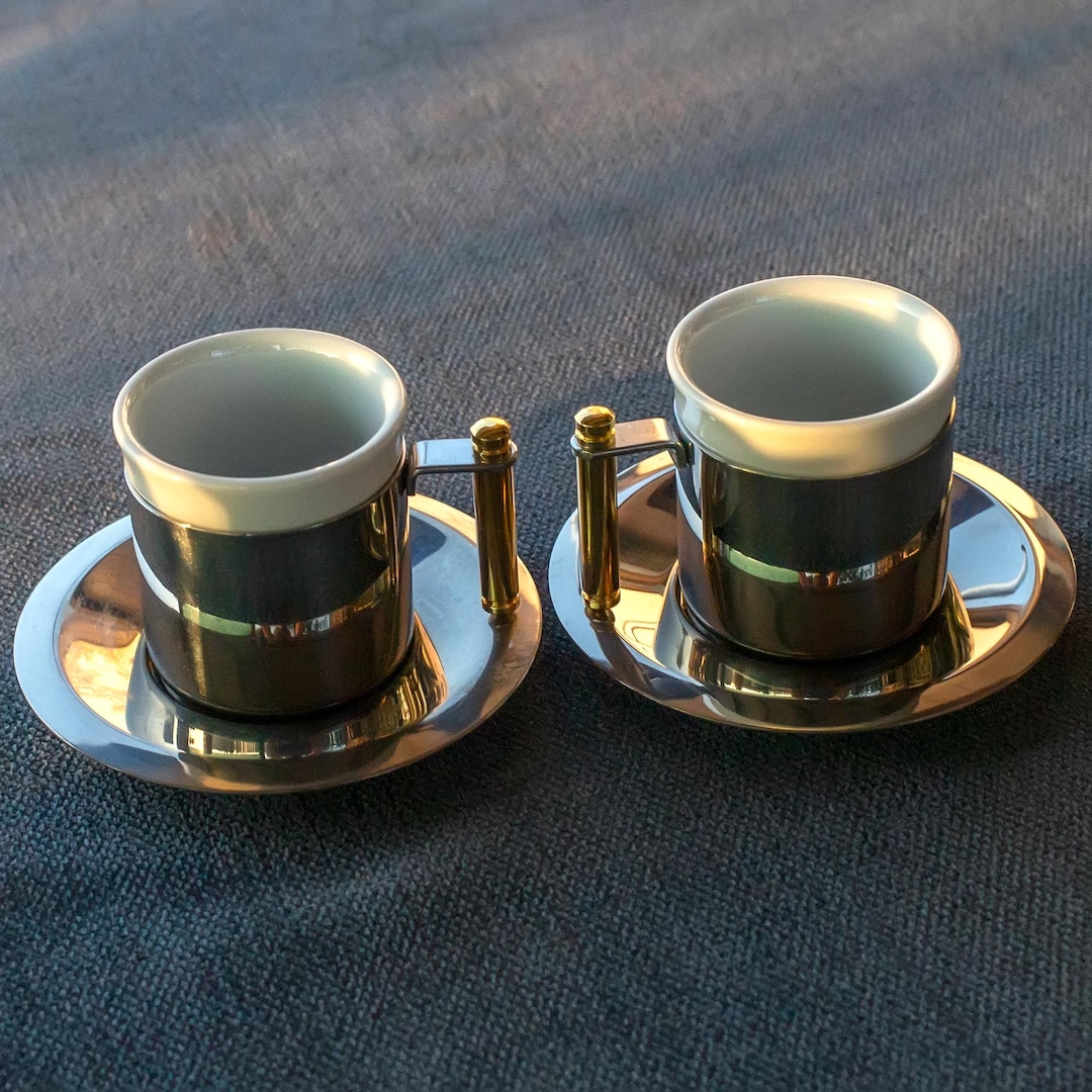Two Small Vintage Coffee Cups • Italian Tête-à-tête Espresso Coffee Set ...